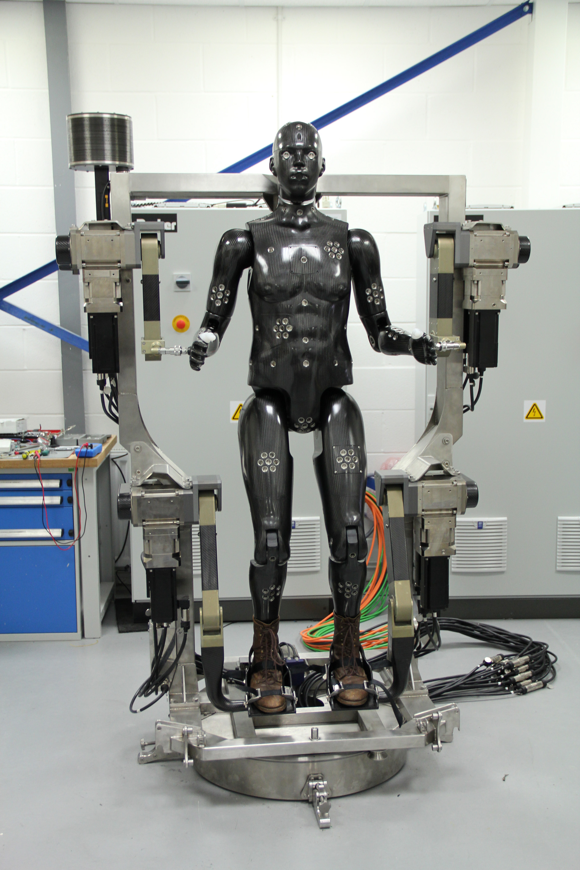 Robot mannequin test protective suits, igus | Engineer Live